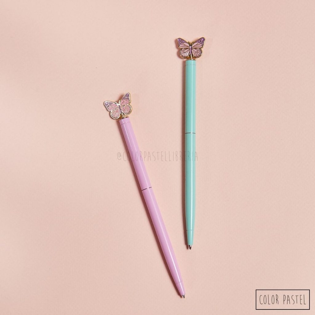 Bolígrafo Butterfly con estuche ColorBlock FW – Color Pastel Librería